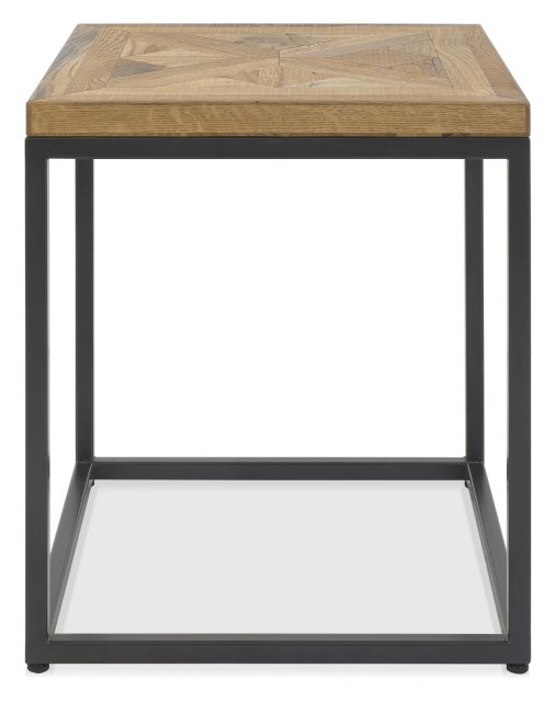 Indus Rustic Oak Lamp Table | Living Room Furniture - Bentley Designs