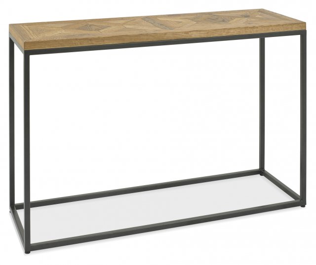 Indus Rustic Oak Console Table | Living Room Furniture - Bentley Designs