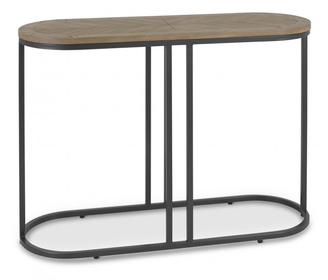 Chevron Weathered Ash Console Table | Living Room Furniture - Bentley ...