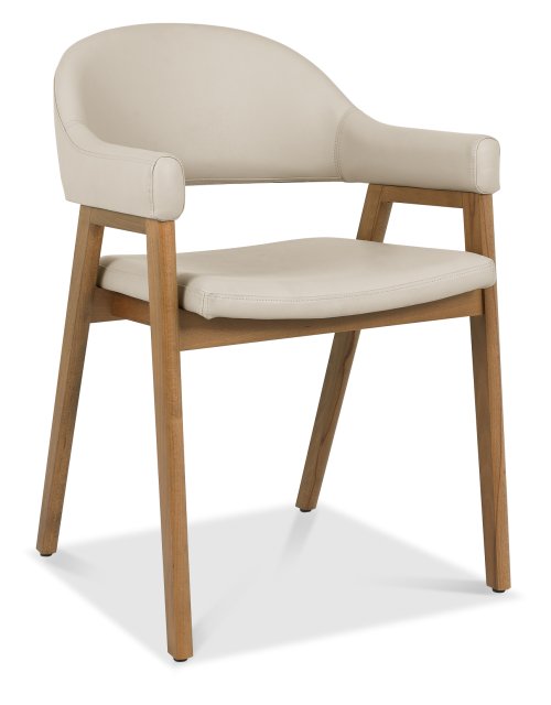 Camden Rustic Oak Upholstered Arm Chair | Dining Furniture - Bentley ...