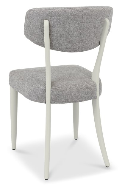 Larsen Soft Grey Upholstered Chairs in Grey Fabric - Bentley Designs